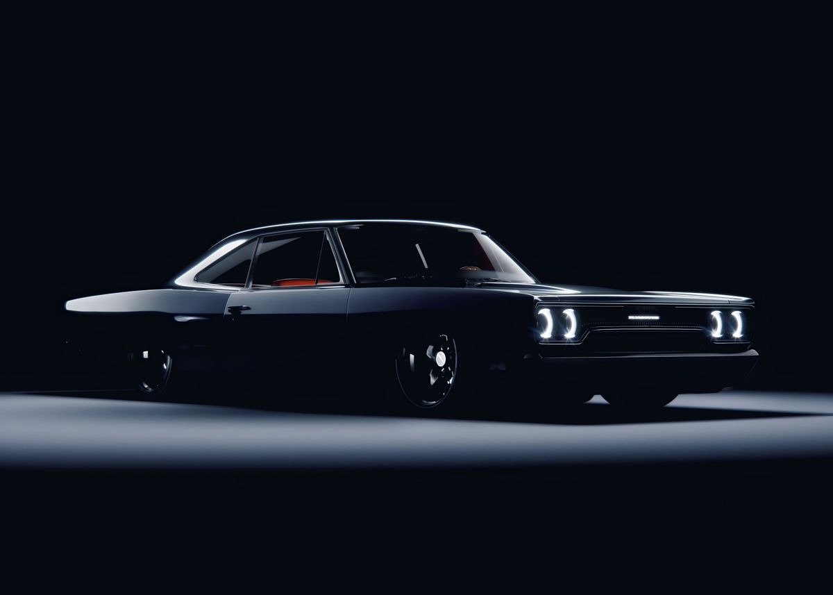 'PLYMOUTH GTX RESTOMOD' Poster, picture, metal print, paint by Nex ...