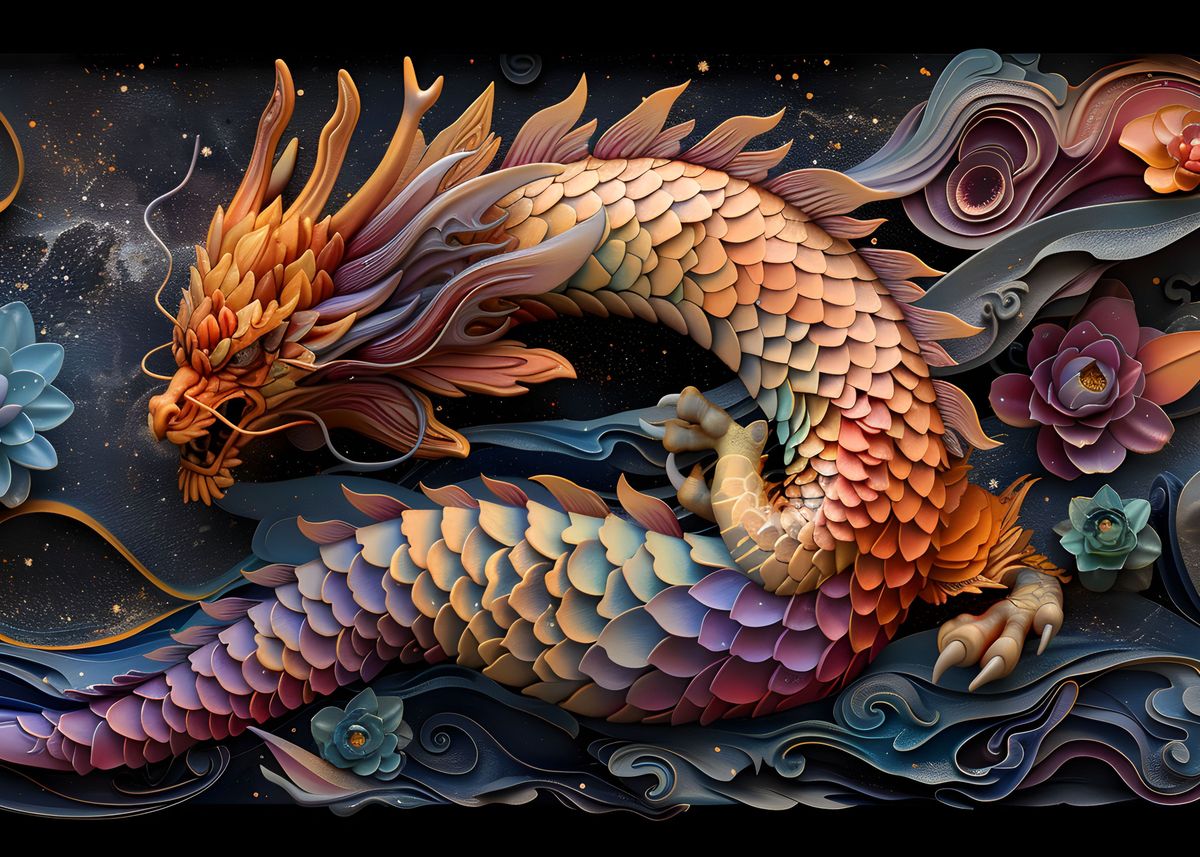 'The Spring Dragon' Poster, picture, metal print, paint by ...