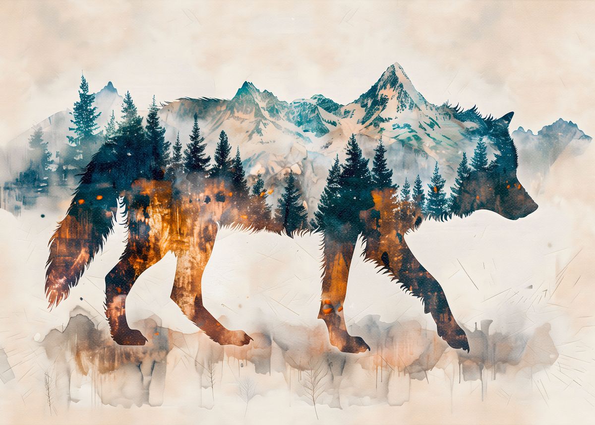 'Lone Wolf' Poster, picture, metal print, paint by The creative Hub ...