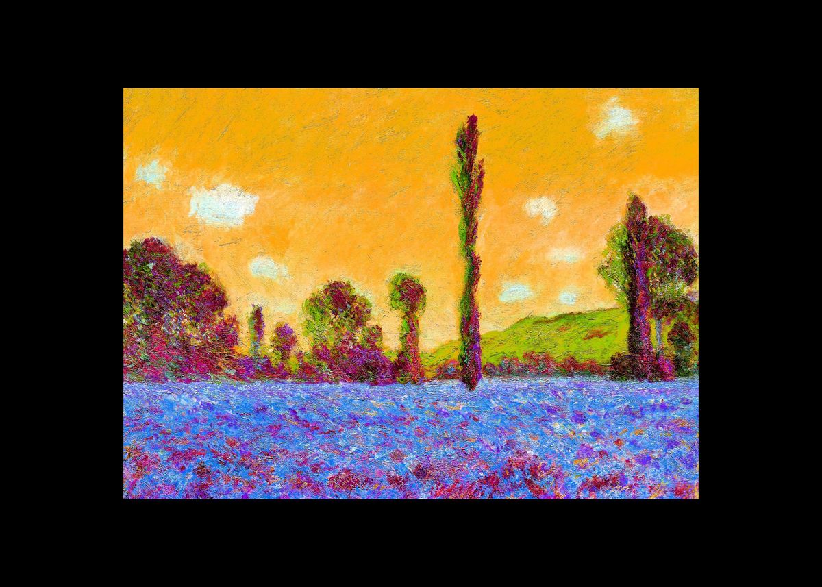 'The Poppy Field' Poster, picture, metal print, paint by Gee Gee | Displate