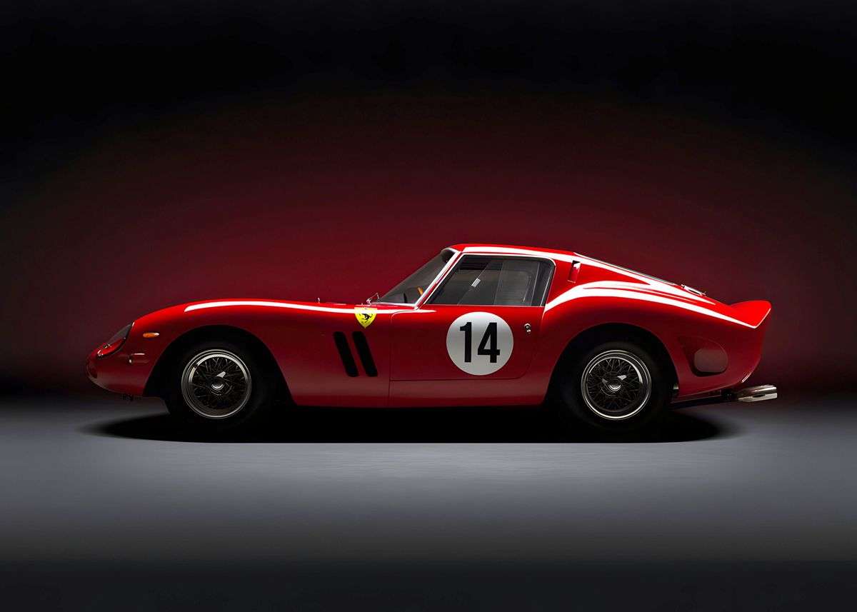 'FERRARI 250 GTO SIDE VIEW' Poster, picture, metal print, paint by Osh ...