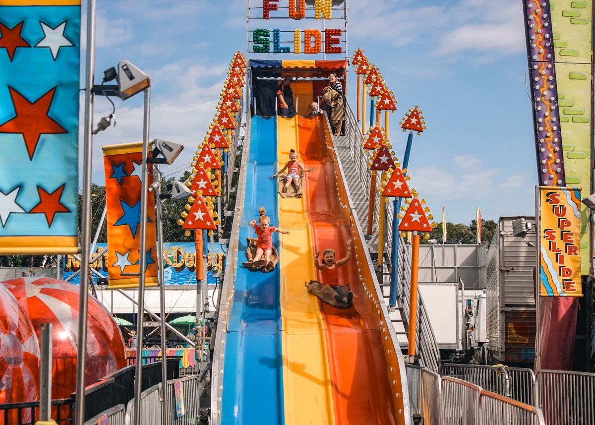 'Fun Slide' Poster, picture, metal print, paint by Ingrid Nagy | Displate
