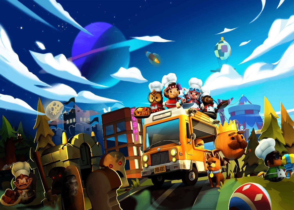 'overcooked' Poster, picture, metal print, paint by gepenkz xxx | Displate