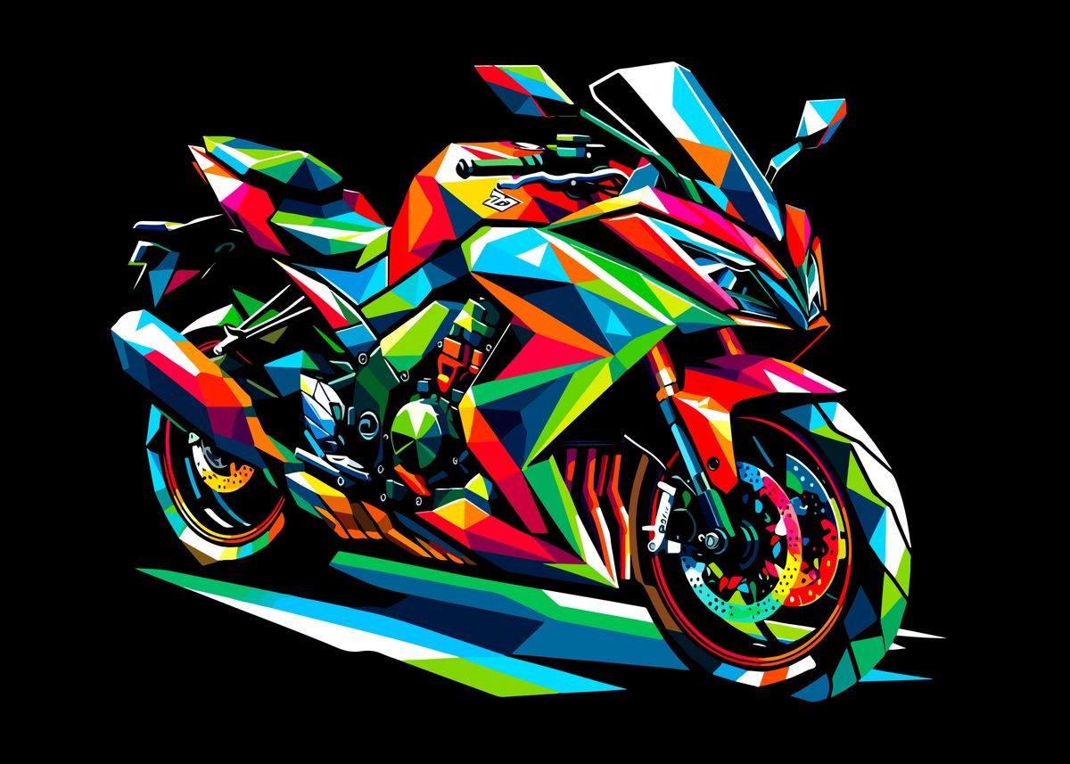 'Kawasaki Z1000 wpap' Poster, picture, metal print, paint by du giang ...