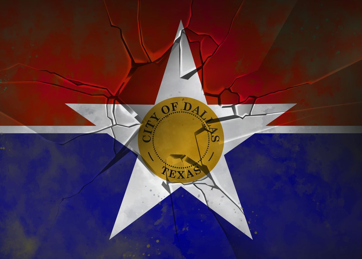 'Dallas flag' Poster, picture, metal print, paint by Franklin Ruben ...