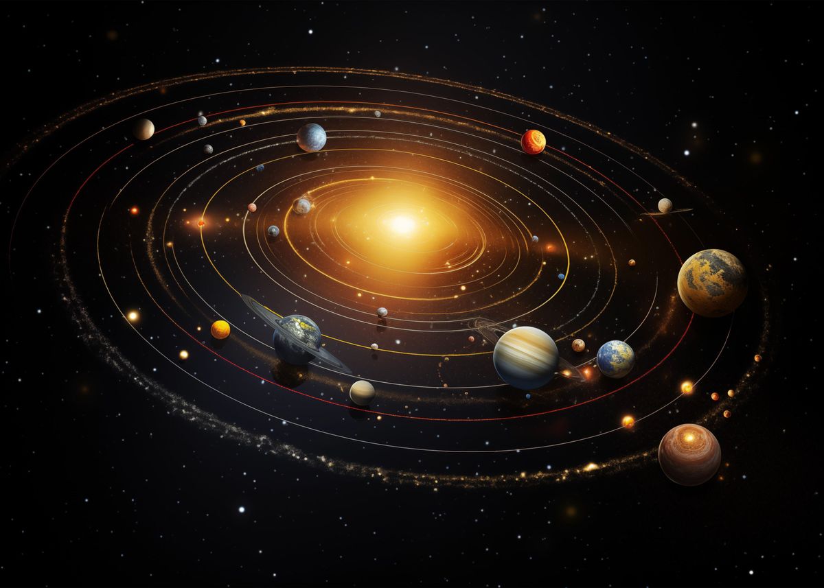 'The Solar System' Poster, picture, metal print, paint by ELYussArt ...