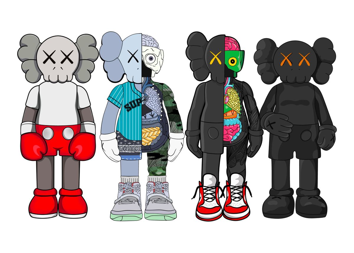 'Kaws ' Poster, picture, metal print, paint by Biopic Studio | Displate
