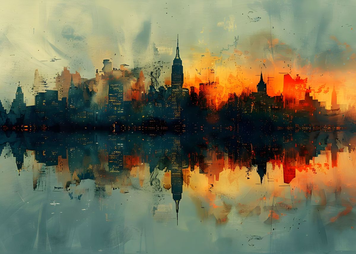 'Abstract Cityscapes' Poster, picture, metal print, paint by MajopArt ...