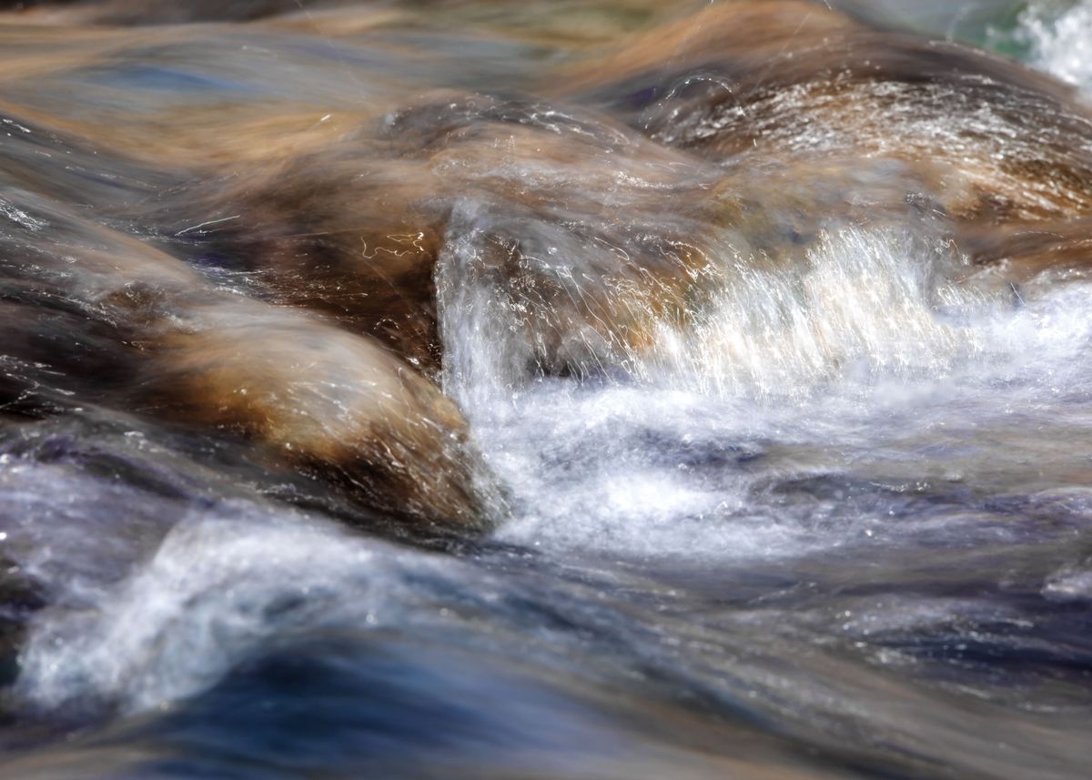 'Moody flowing stream' Poster, picture, metal print, paint by Katie ...