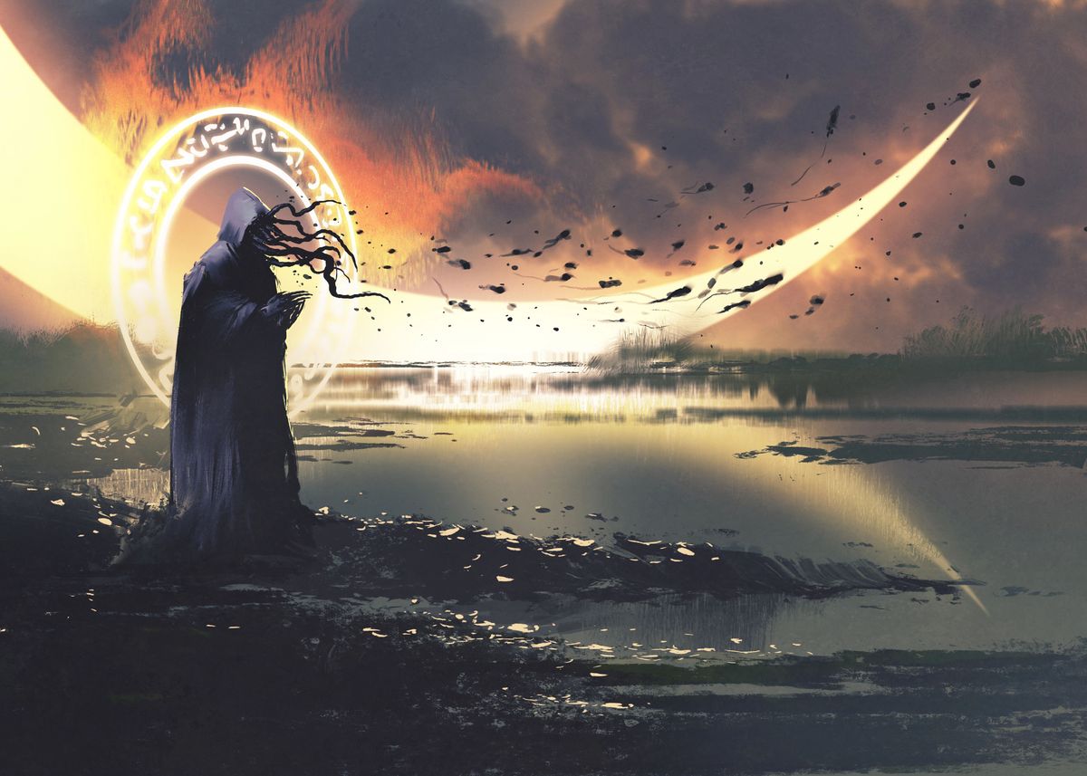 'Death wizard' Poster, picture, metal print, paint by OMEGA FAUNA ...