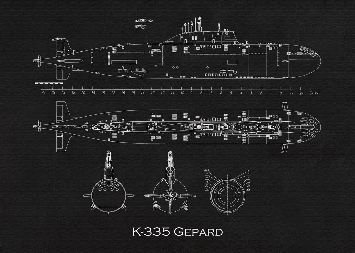 'K335 Gepard' Poster, picture, metal print, paint by Blueprint Expert | Displate