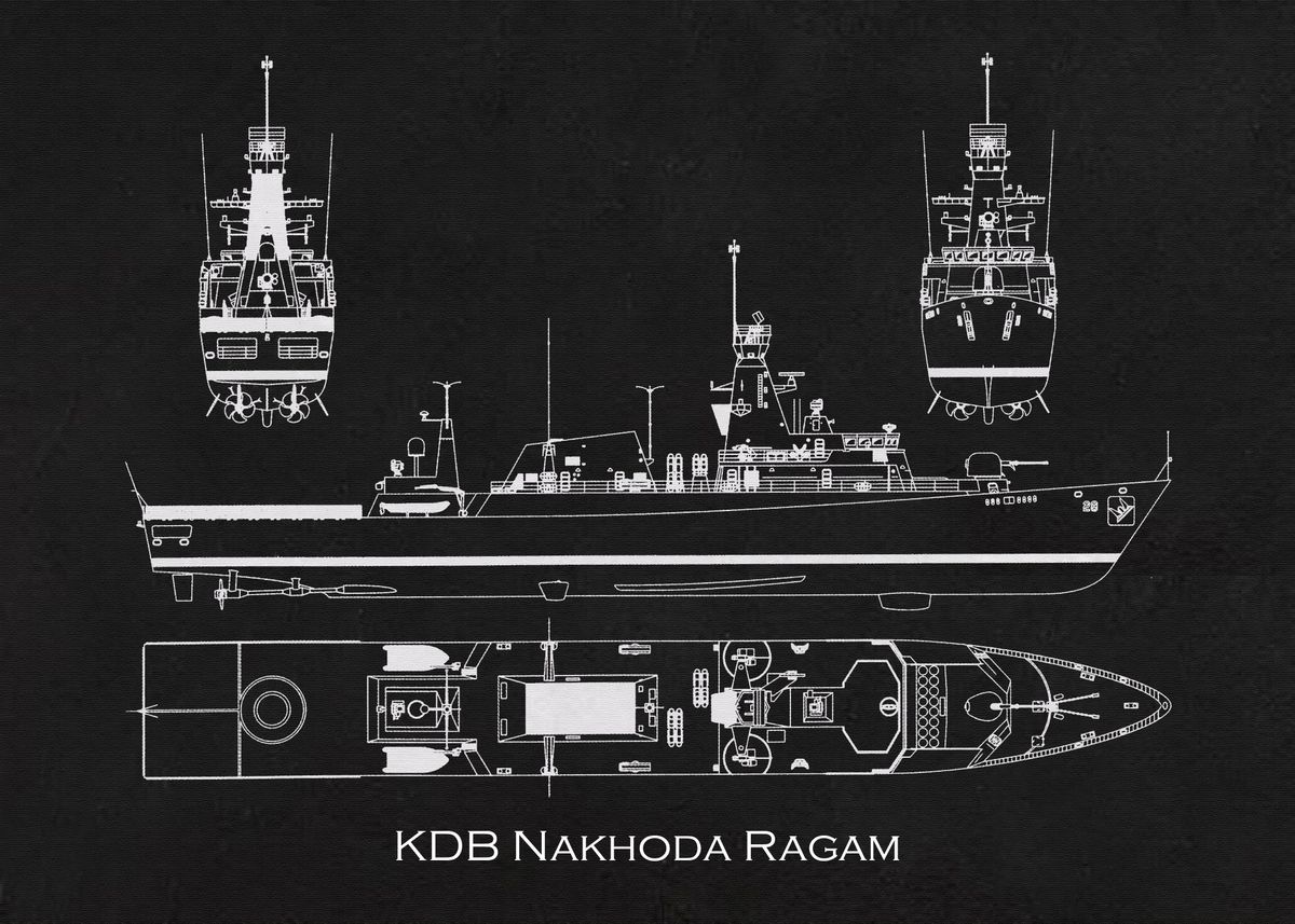 'KDB Nakhoda Ragam' Poster, picture, metal print, paint by Blueprint Expert | Displate