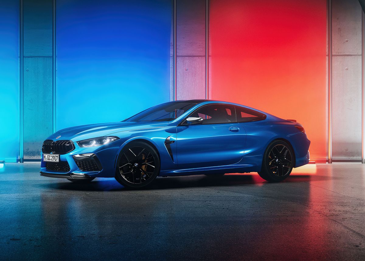 'BMW M8' Poster, picture, metal print, paint by Ma Chan | Displate