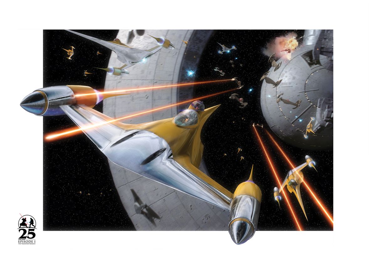 'Battle of Naboo' Poster, picture, metal print, paint by Star Wars ...