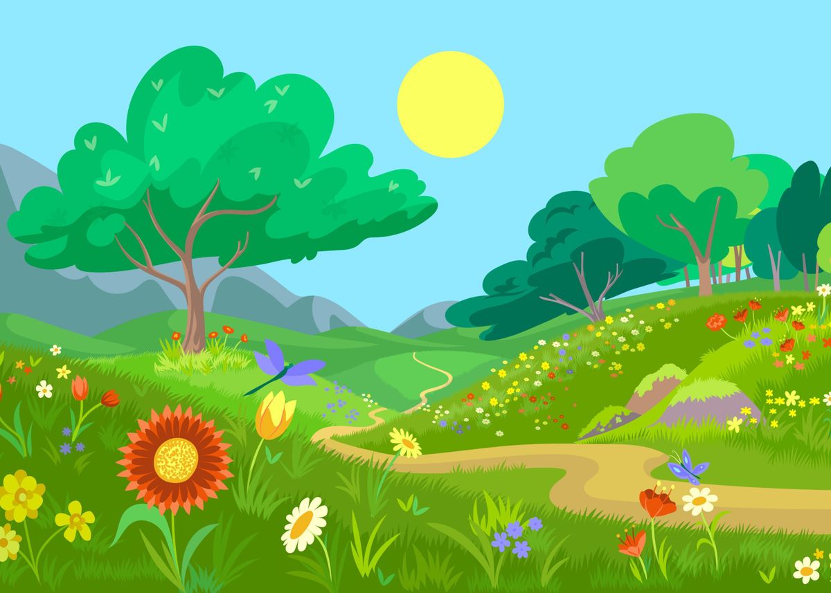 'Beautiful Spring Landscape' Poster, picture, metal print, paint by ...