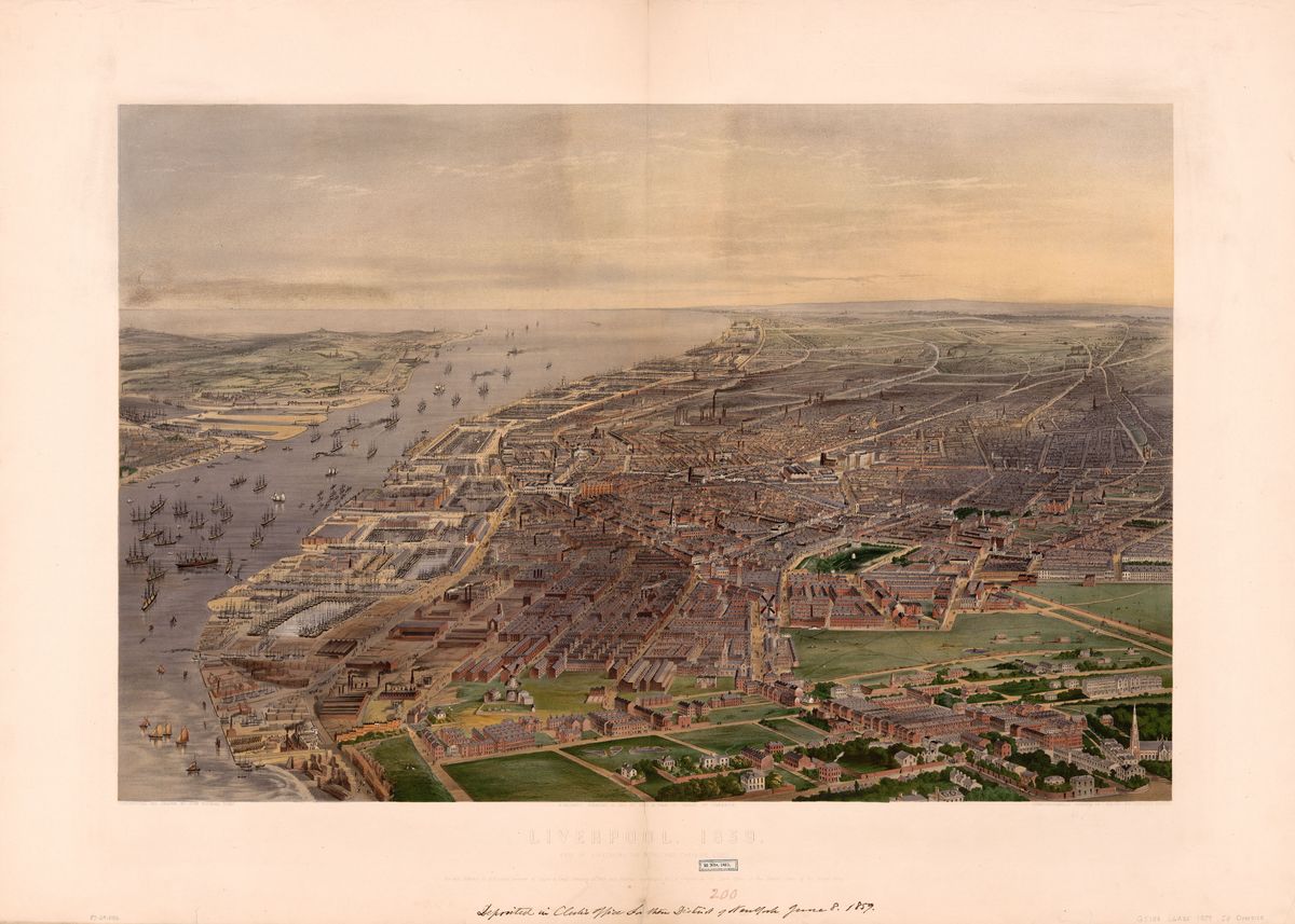 'Liverpool England 1859' Poster, picture, metal print, paint by Janice ...