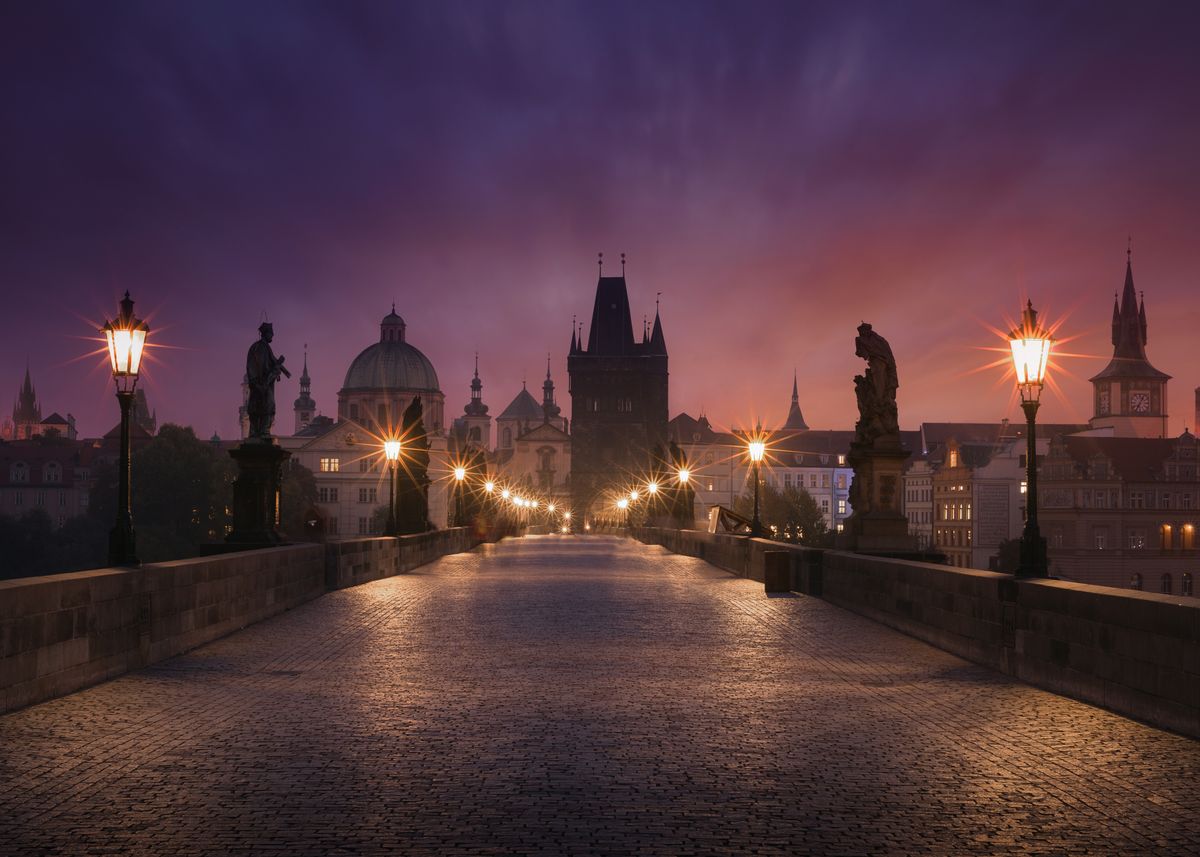 'Saint Charles bridge' Poster, picture, metal print, paint by World Class Photos | Displate