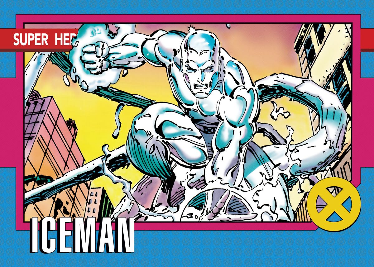 'Iceman Trading Card' Poster, picture, metal print, paint by Marvel ...