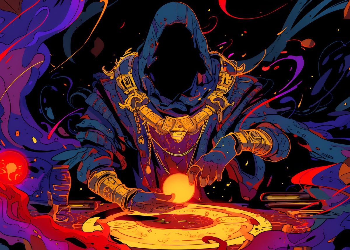 'Magic Arcane Light Fantasy' Poster, picture, metal print, paint by ...