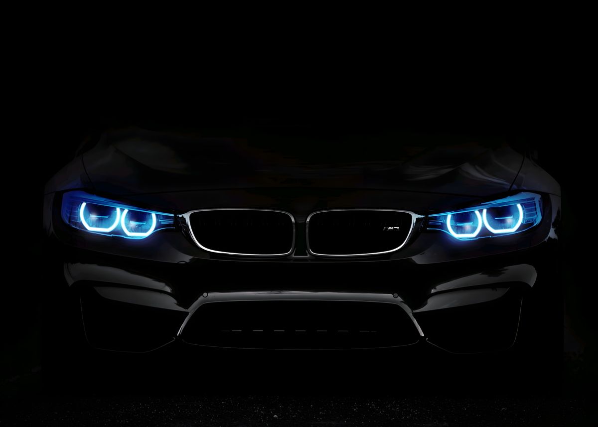 'BMW M3 headlight ' Poster, picture, metal print, paint by Racing ...