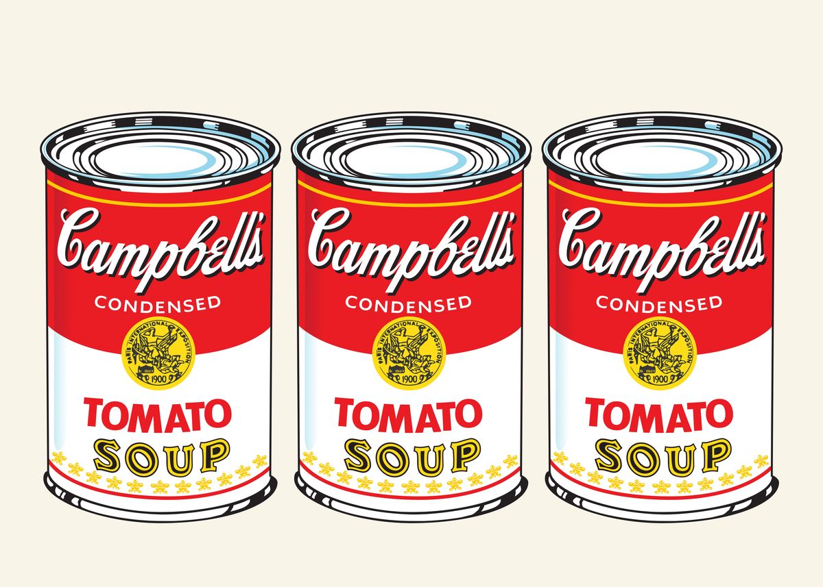 'RED SOUPS 3' Poster, picture, metal print, paint by POP ART WORLD ...