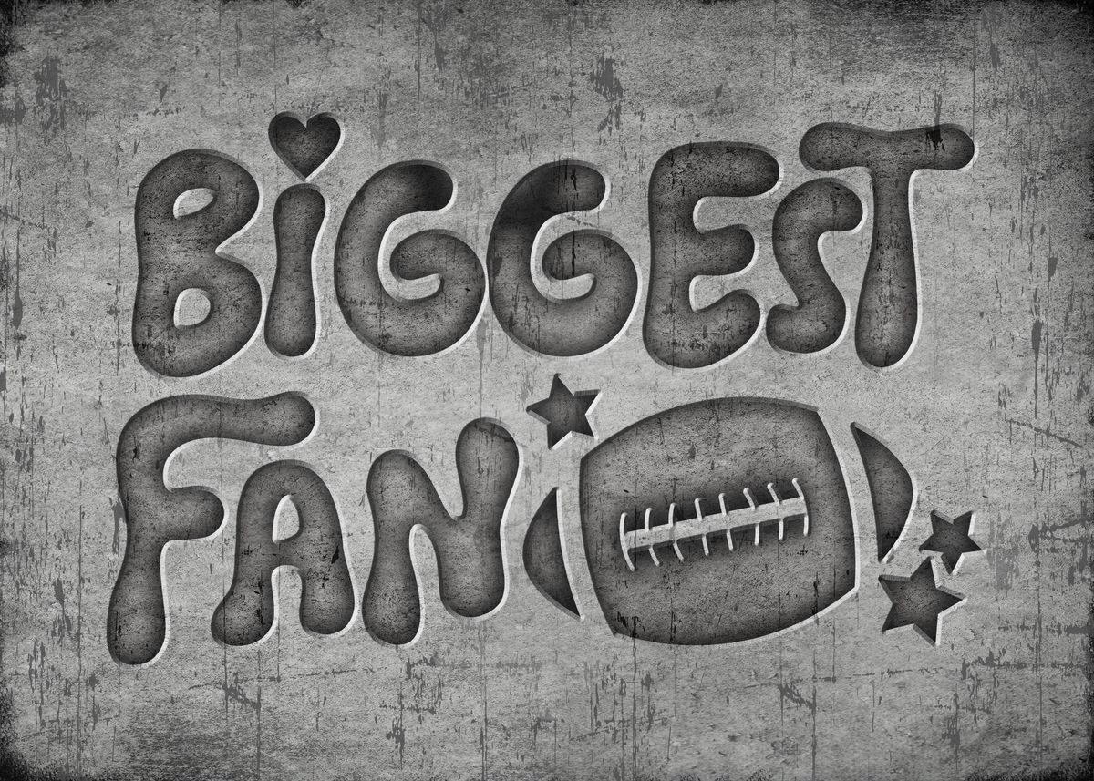 'Football Biggest Fan' Poster, picture, metal print, paint by XandYart ...
