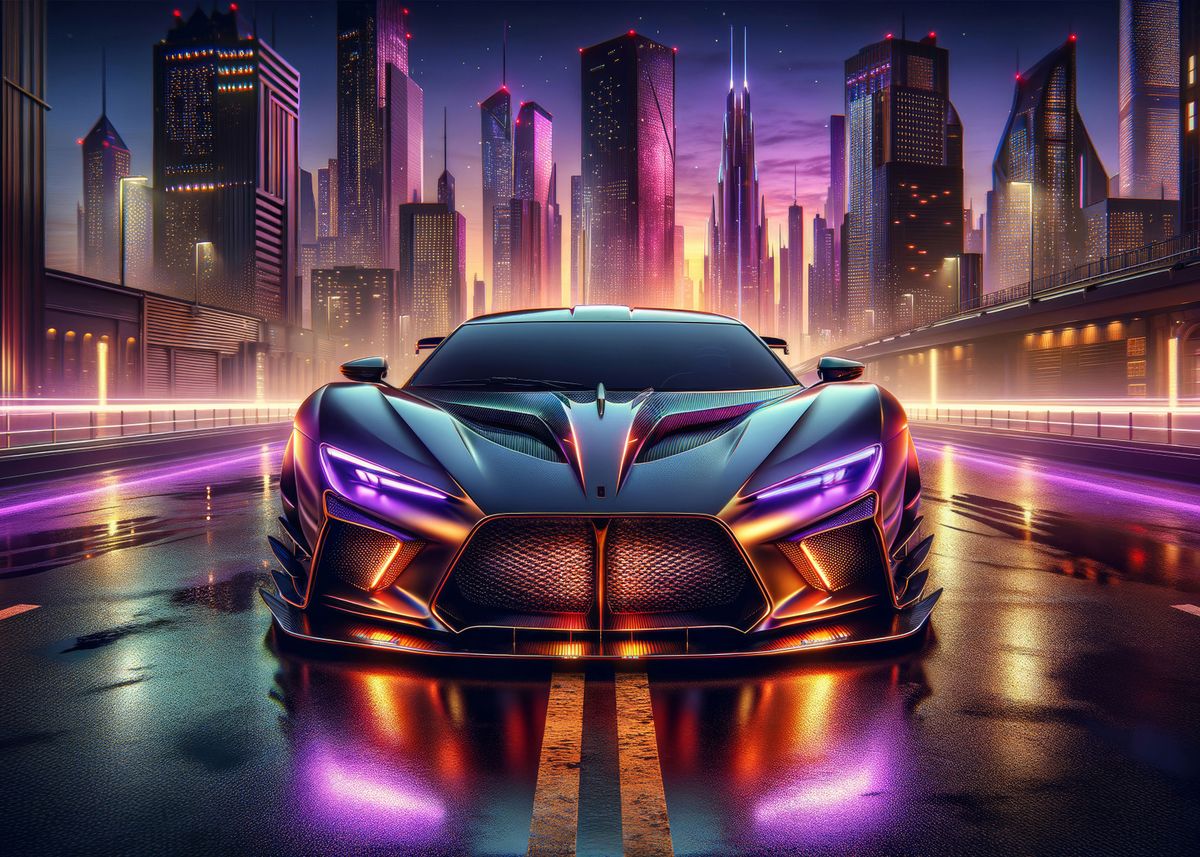 'Racing the Sunrise' Poster, picture, metal print, paint by indrek ...