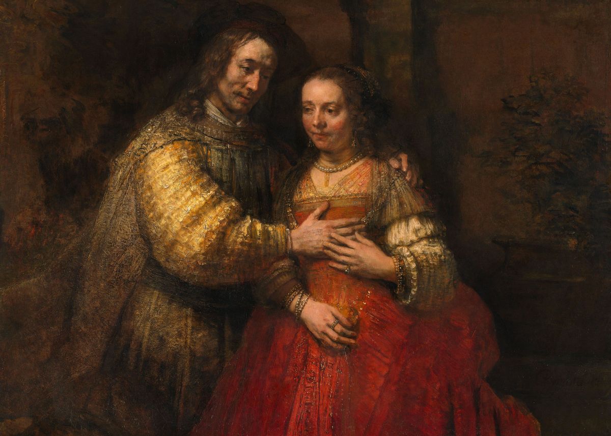 'The Jewish Bride Rembrandt' Poster, picture, metal print, paint by ...