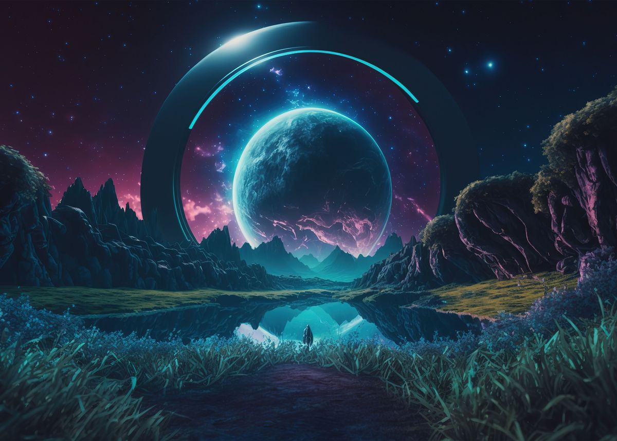 'Magical moon illustration' Poster, picture, metal print, paint by Ari ...