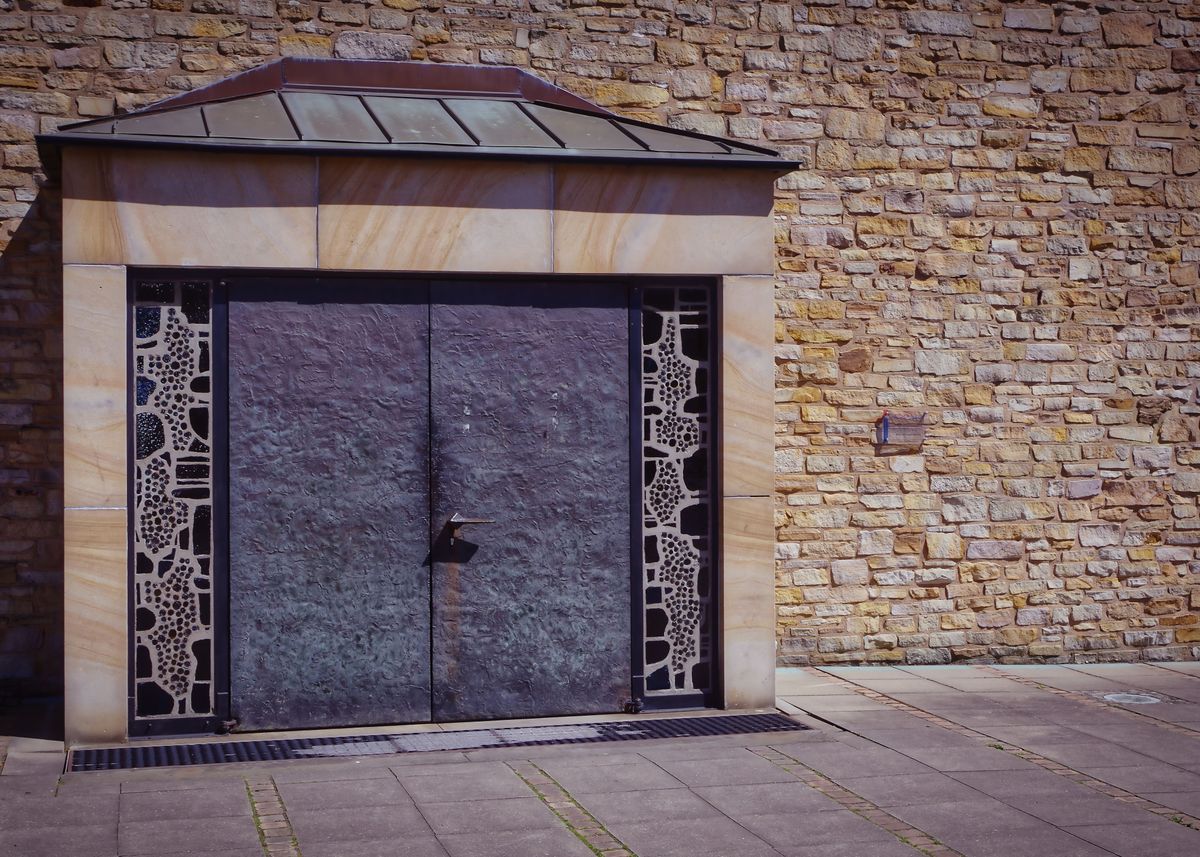 'entrance of a church' Poster, picture, metal print, paint by ...