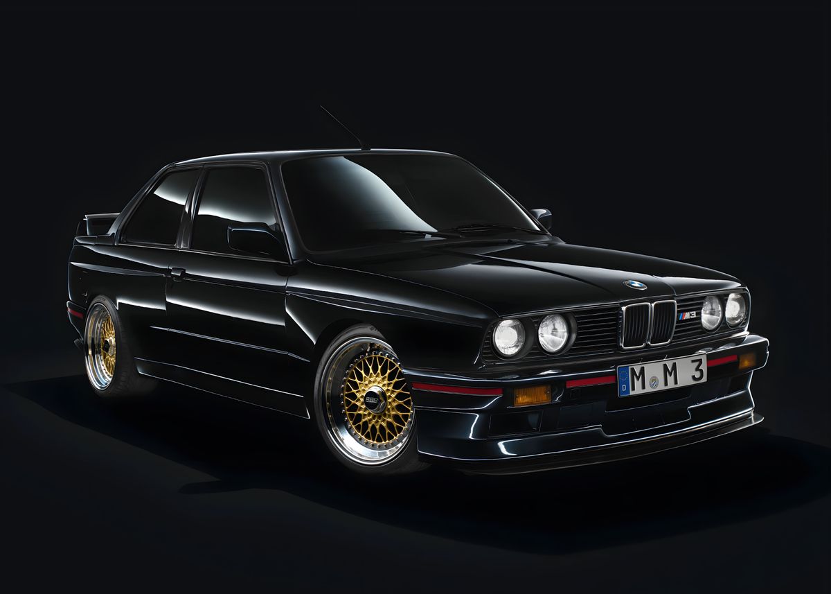'BMW M3 M30' Poster, picture, metal print, paint by Osh Studio | Displate