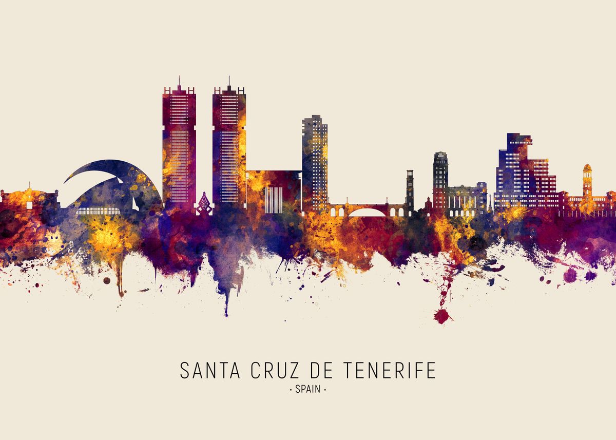 'Santa Cruz Skyline' Poster, picture, metal print, paint by Michael ...
