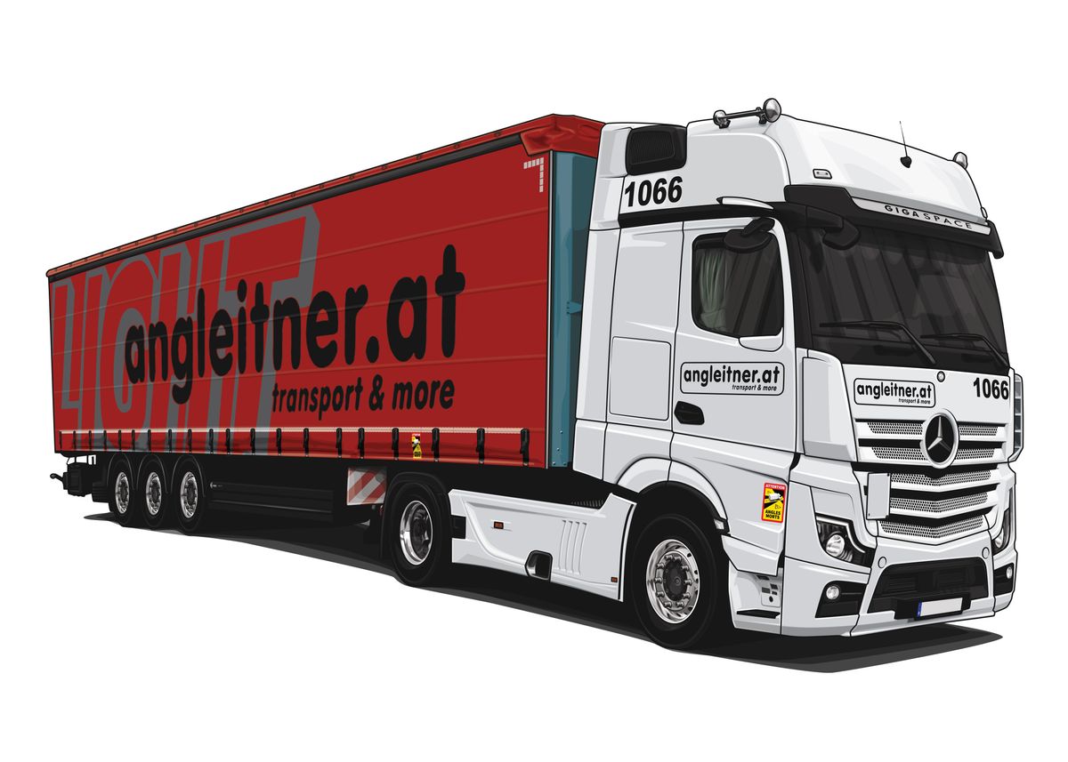 'Actros MP4 Gigaspace' Poster, picture, metal print, paint by ...