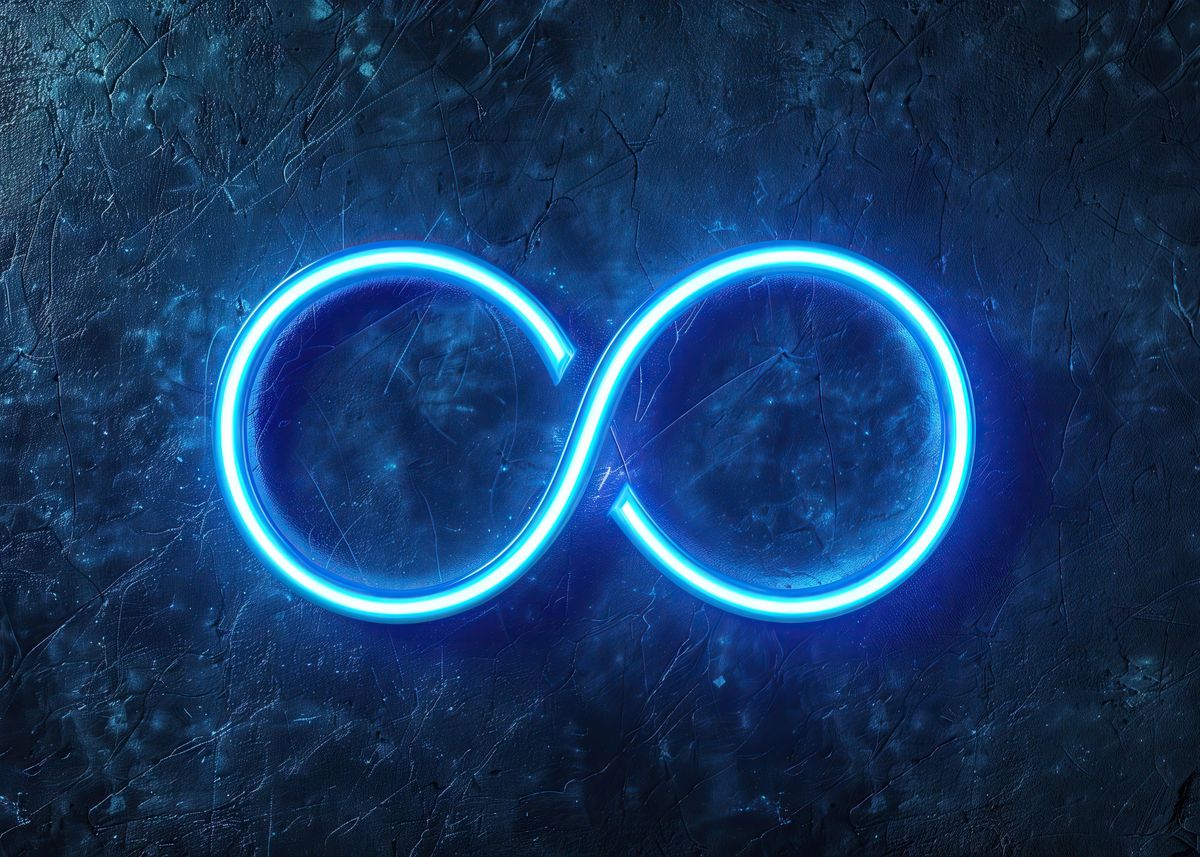 'Infinity Neon Sign' Poster, picture, metal print, paint by TESSERACT ...