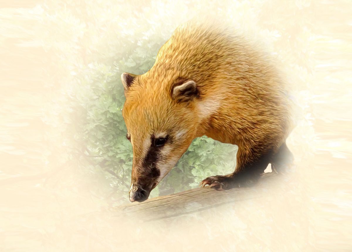 'Coati portrait' Poster, picture, metal print, paint by Gyula Gvardián ...