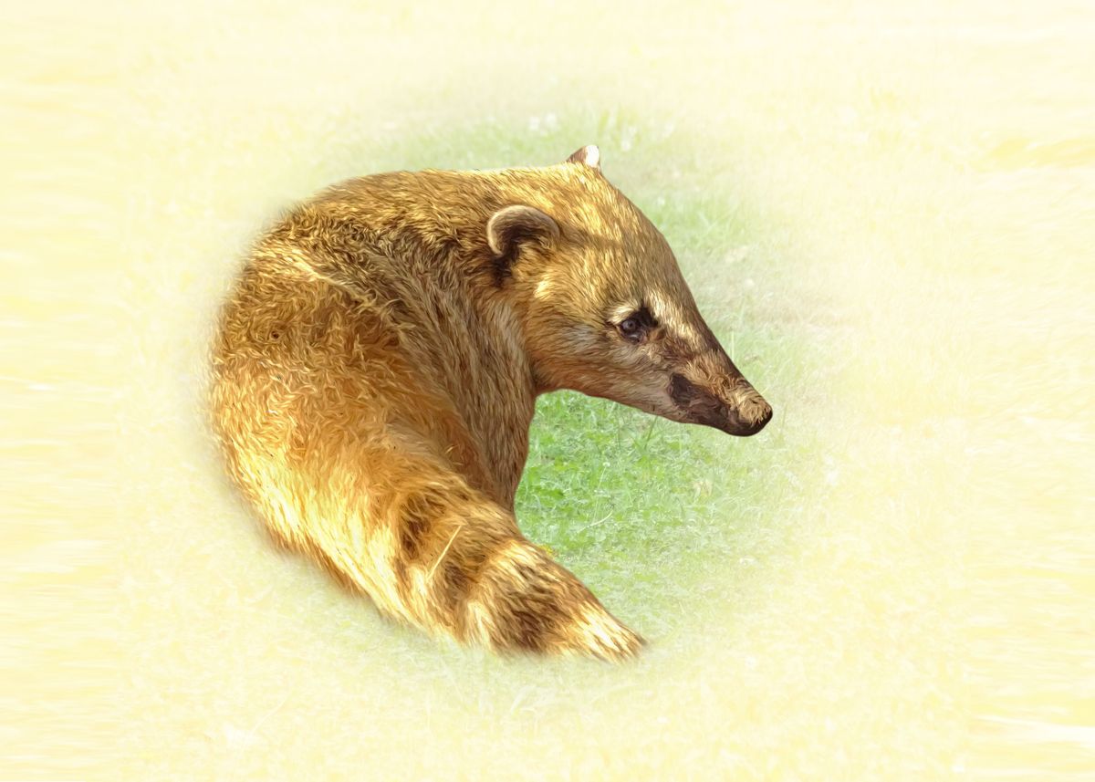 'Coati' Poster, picture, metal print, paint by Gyula Gvardián | Displate