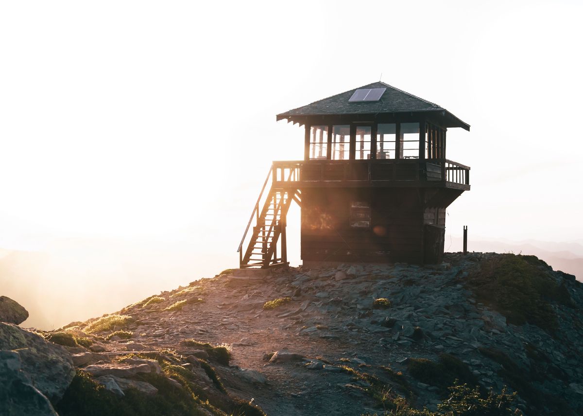 'Washington Fire Lookout ' Poster, picture, metal print, paint by ...