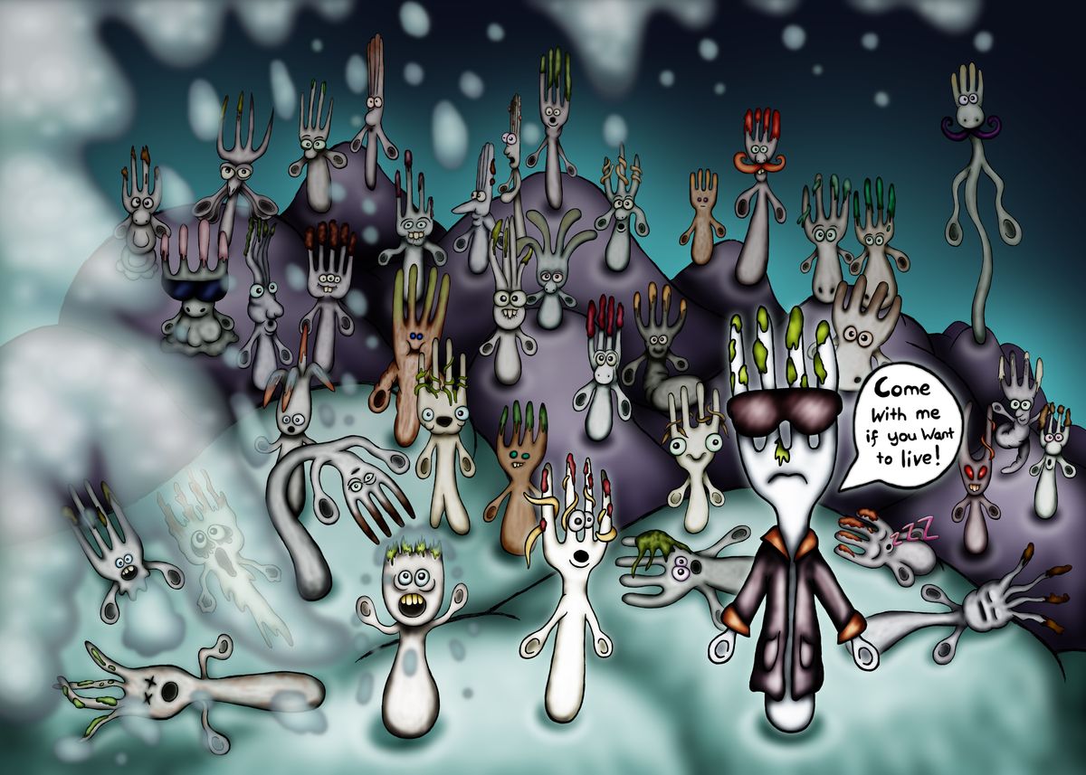 '40 Foosty Forks' Poster, picture, metal print, paint by Klendagon ...