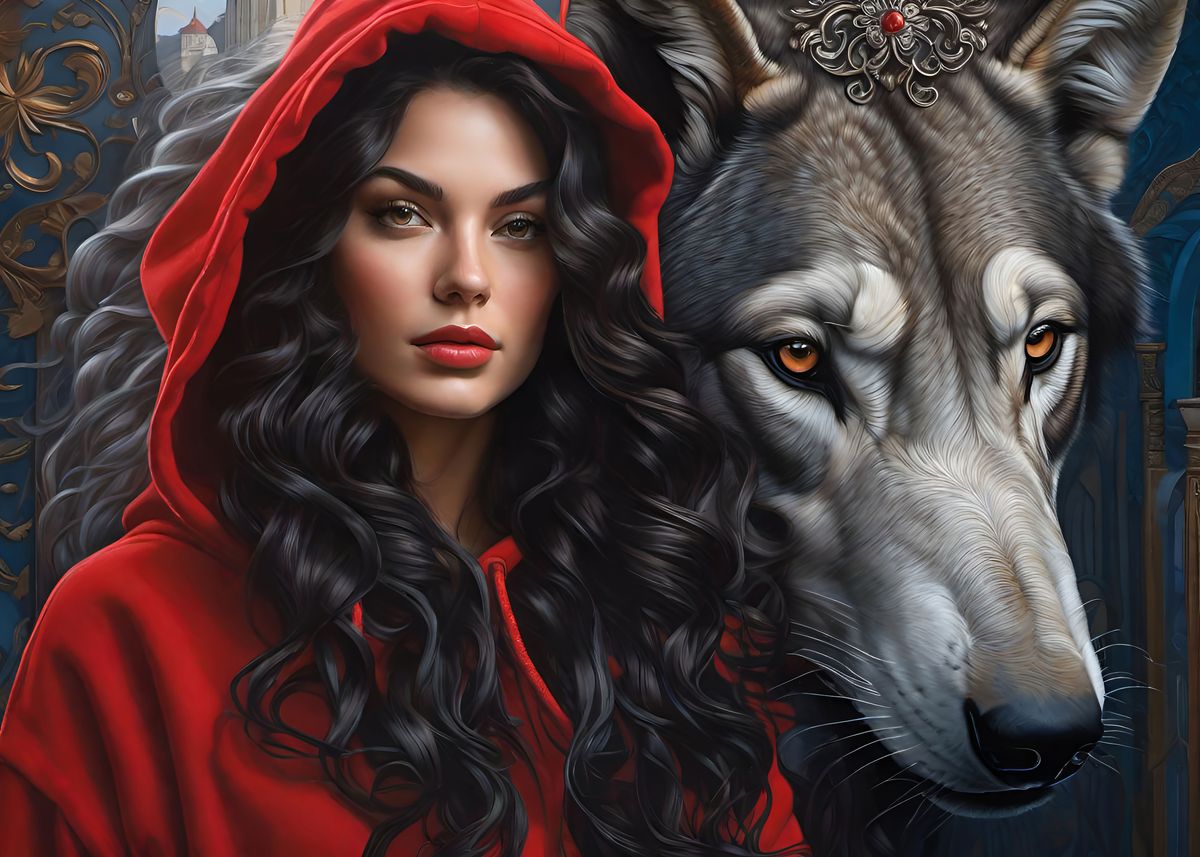 'Modern Red Riding Hood 3' Poster, picture, metal print, paint by ...