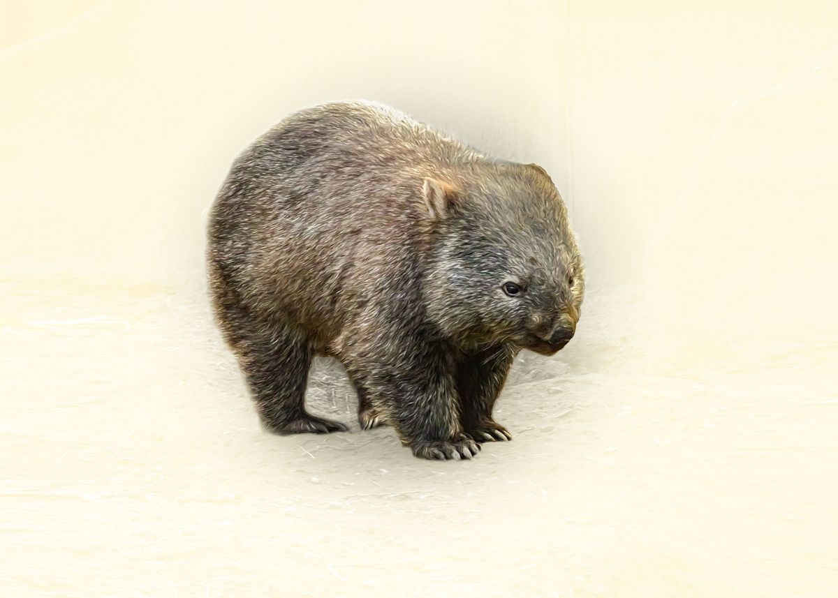 'Wombat' Poster, picture, metal print, paint by Gyula Gvardián | Displate