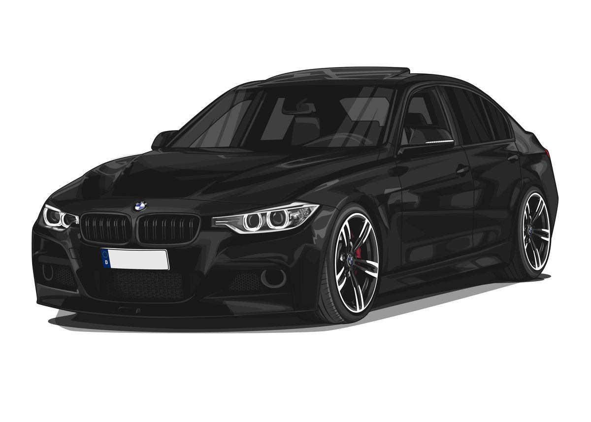 'BMW F30 340i 3 SERIES' Poster, picture, metal print, paint by ...