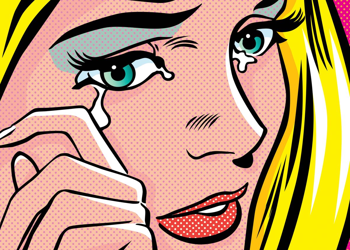 'Cry Baby Cry A' Poster, picture, metal print, paint by POP ART WORLD ...