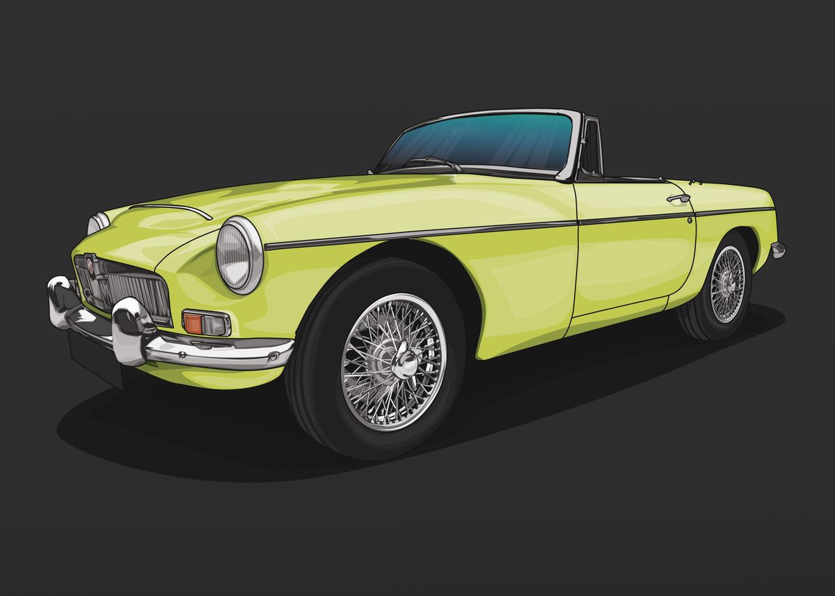 'MG MGB Roadster Spyder' Poster, picture, metal print, paint by ...