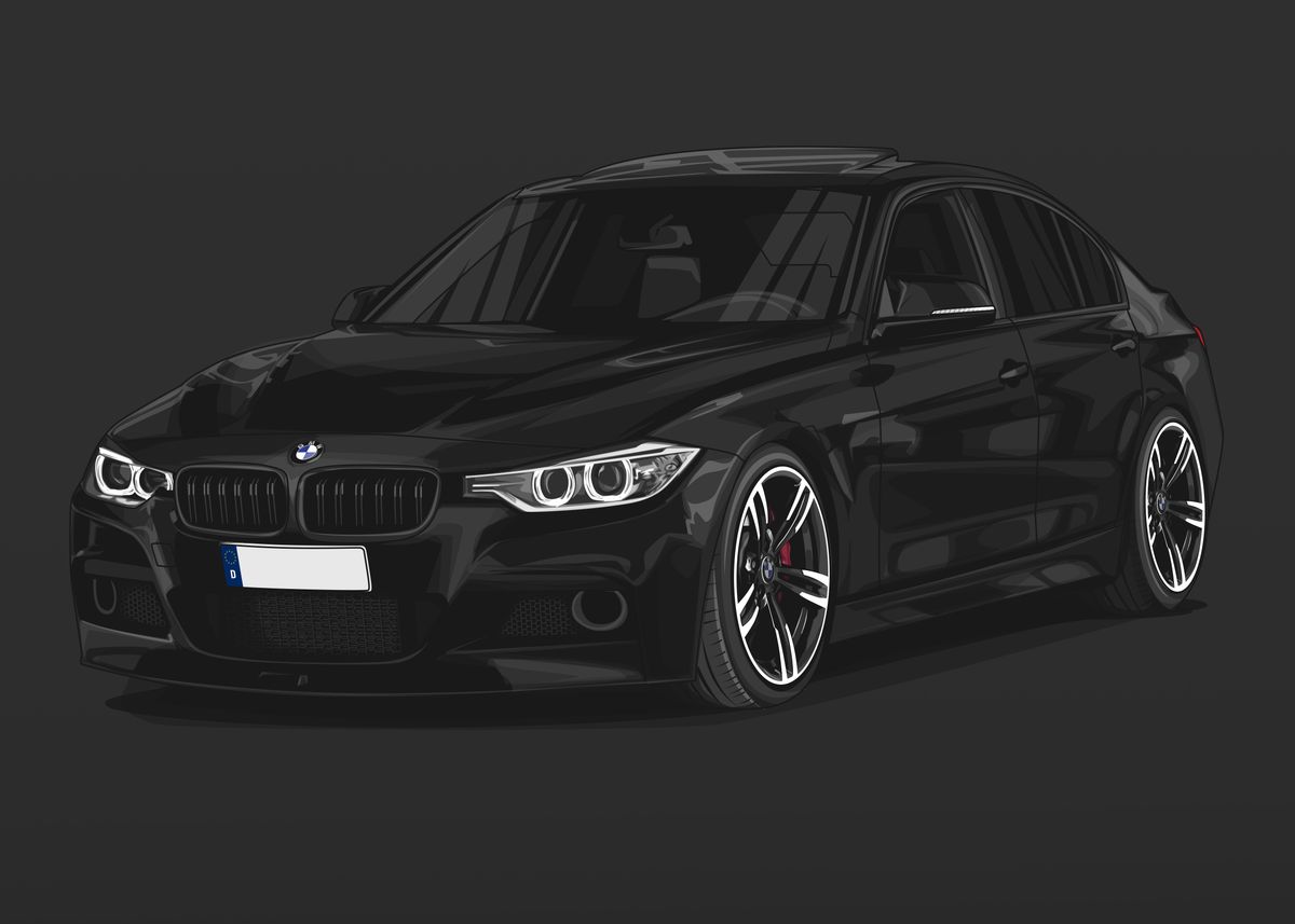 'BMW F30 340i 3 SERIES' Poster, picture, metal print, paint by ...