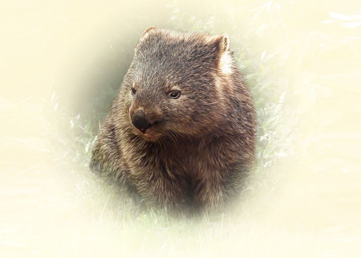 'Wombat' Poster, picture, metal print, paint by Gyula Gvardián | Displate