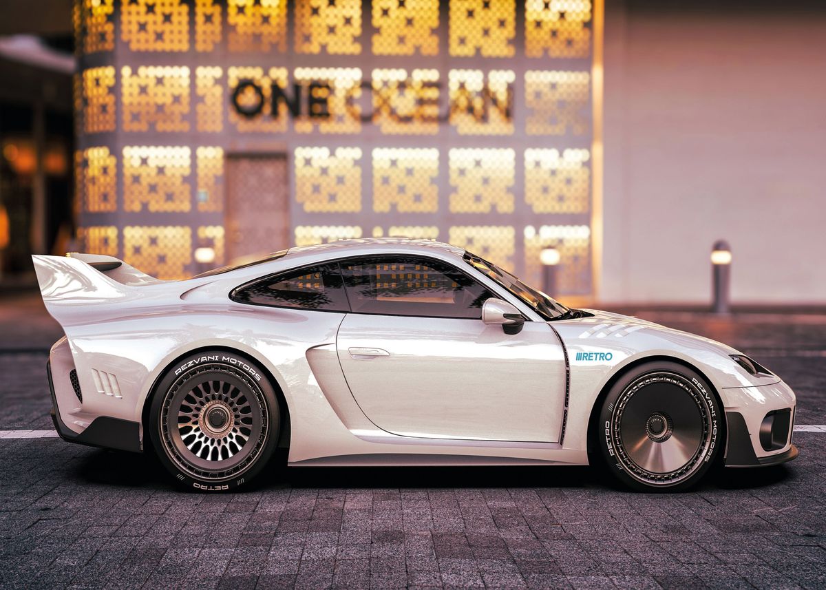 'Rezvani Retro RR1 race car' Poster, picture, metal print, paint by ...