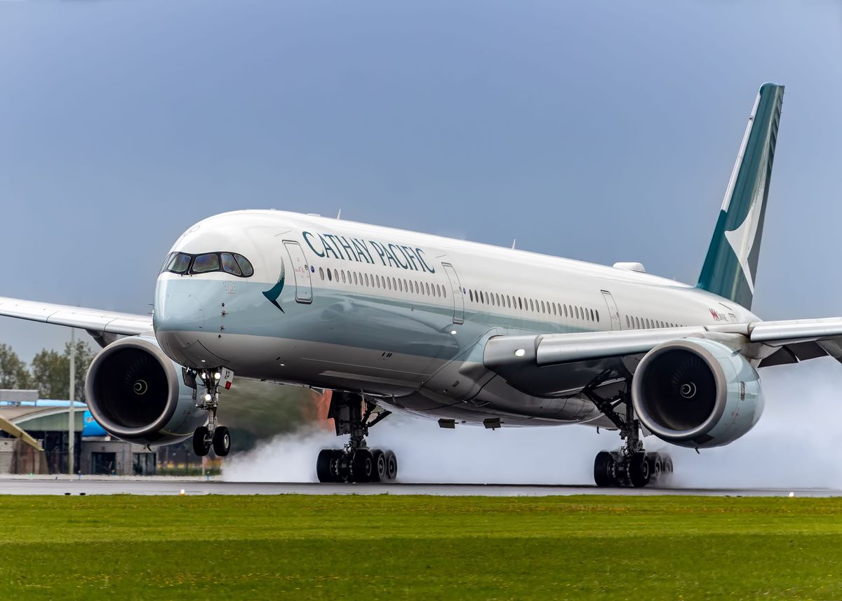 'Cathay A350' Poster, picture, metal print, paint by hugo Veldmeijer ...