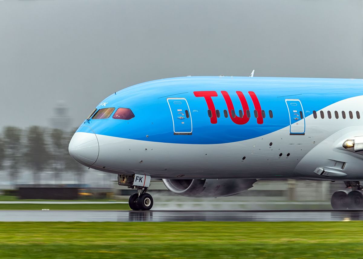 'TUI 787' Poster, picture, metal print, paint by hugo Veldmeijer | Displate