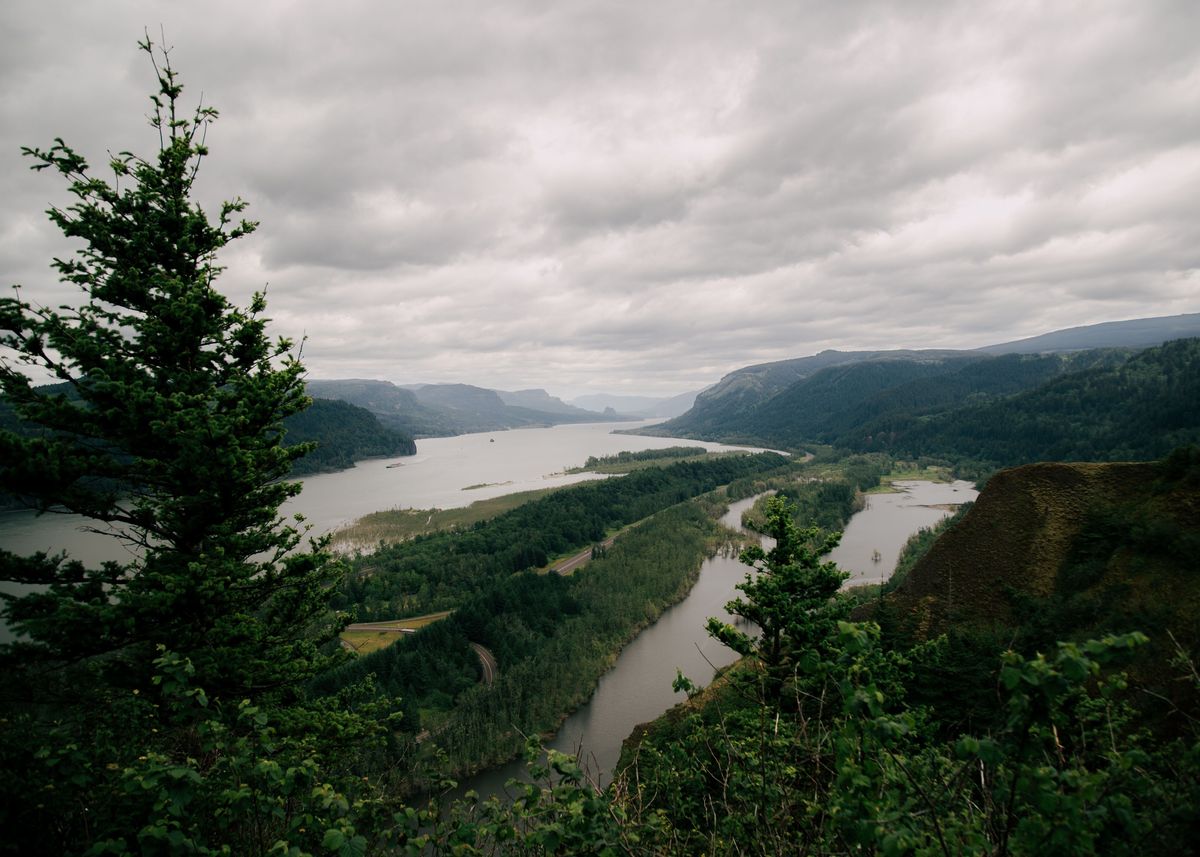'Columbia River Gorge' Poster, picture, metal print, paint by Hannah ...