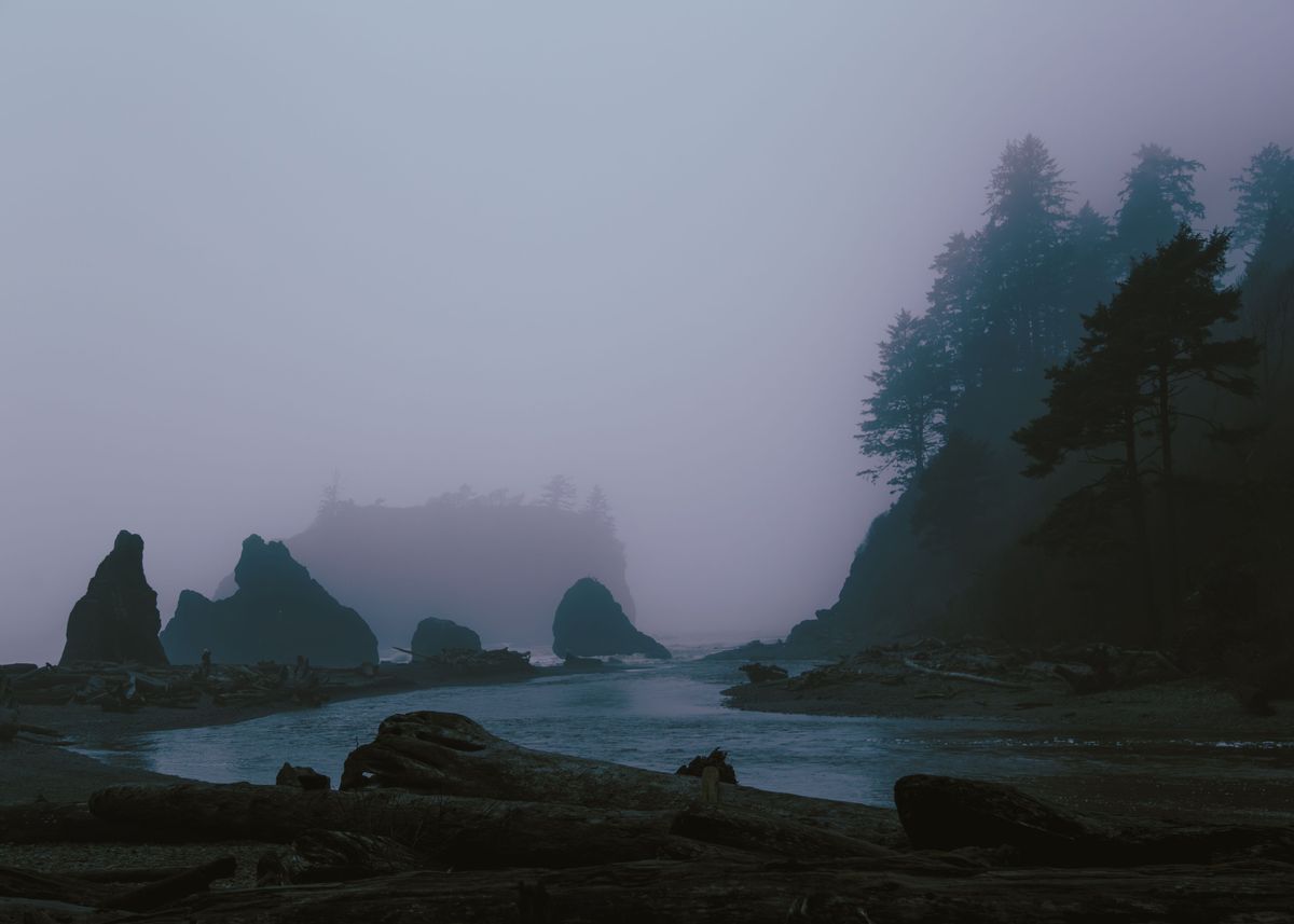 'Ruby Beach' Poster, picture, metal print, paint by Hannah Kemp | Displate